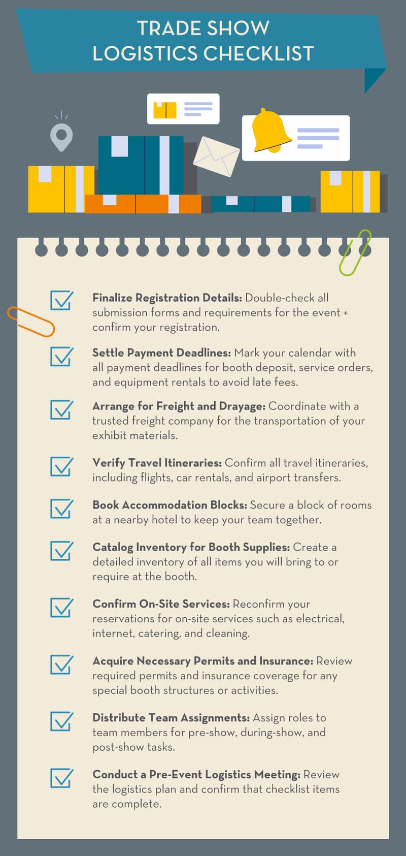 Trade Show Checklist Template & Planning for Exhibitors | Crestline