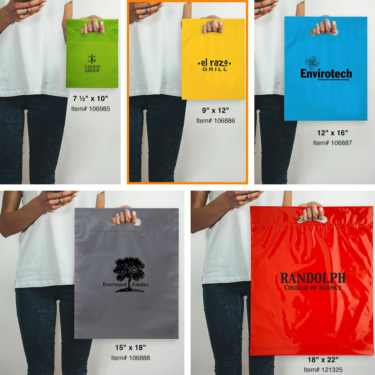 9" x 12" OXO Reusable Die Cut Plastic Bags | Crestline