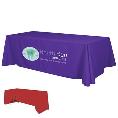 8ft Economy 3-Sided Table Throw - Full Color Front Panel | Crestline
