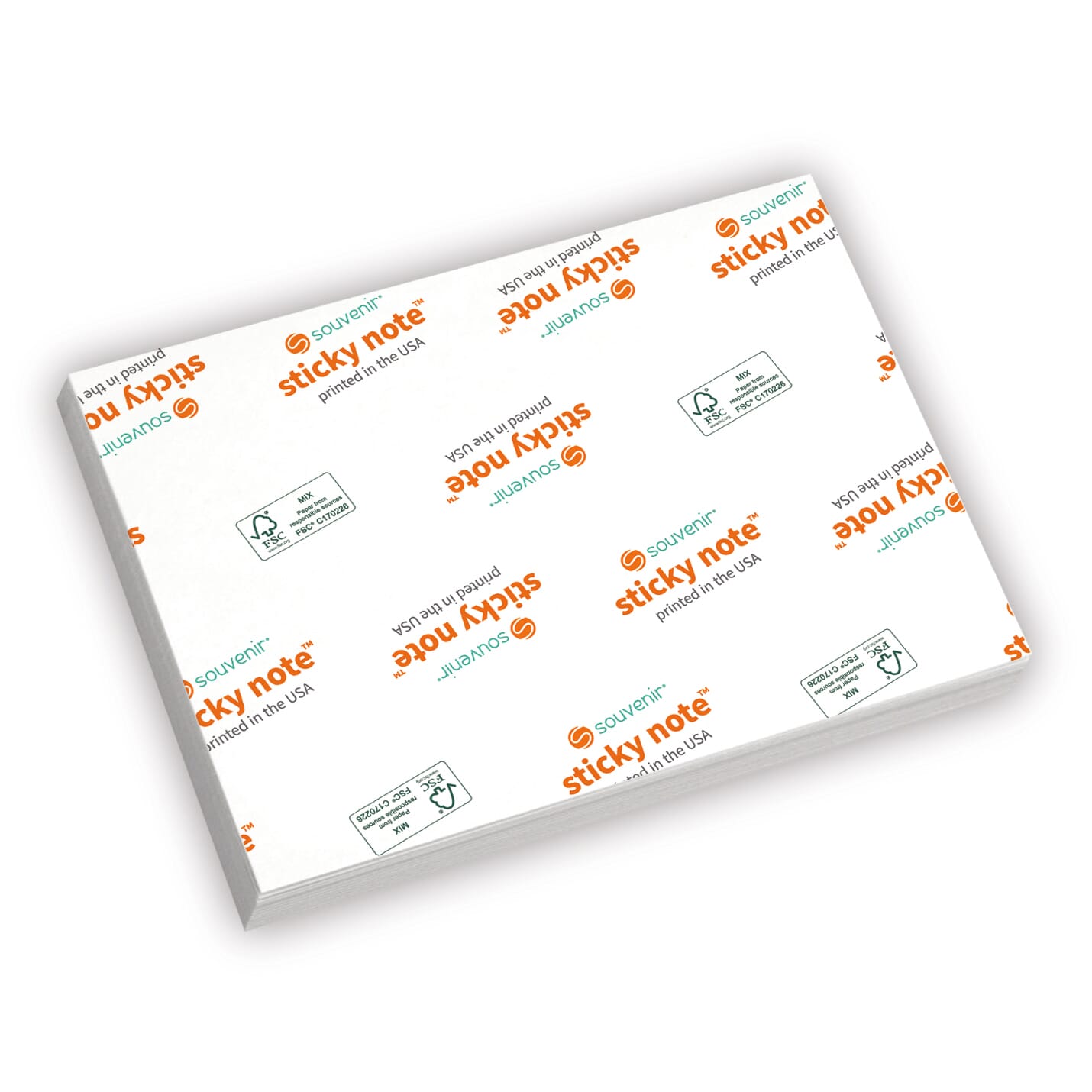 SOUVENIR® Sticky Notes 4" x 3" x 50 Sheets - Promotional Giveaway ...