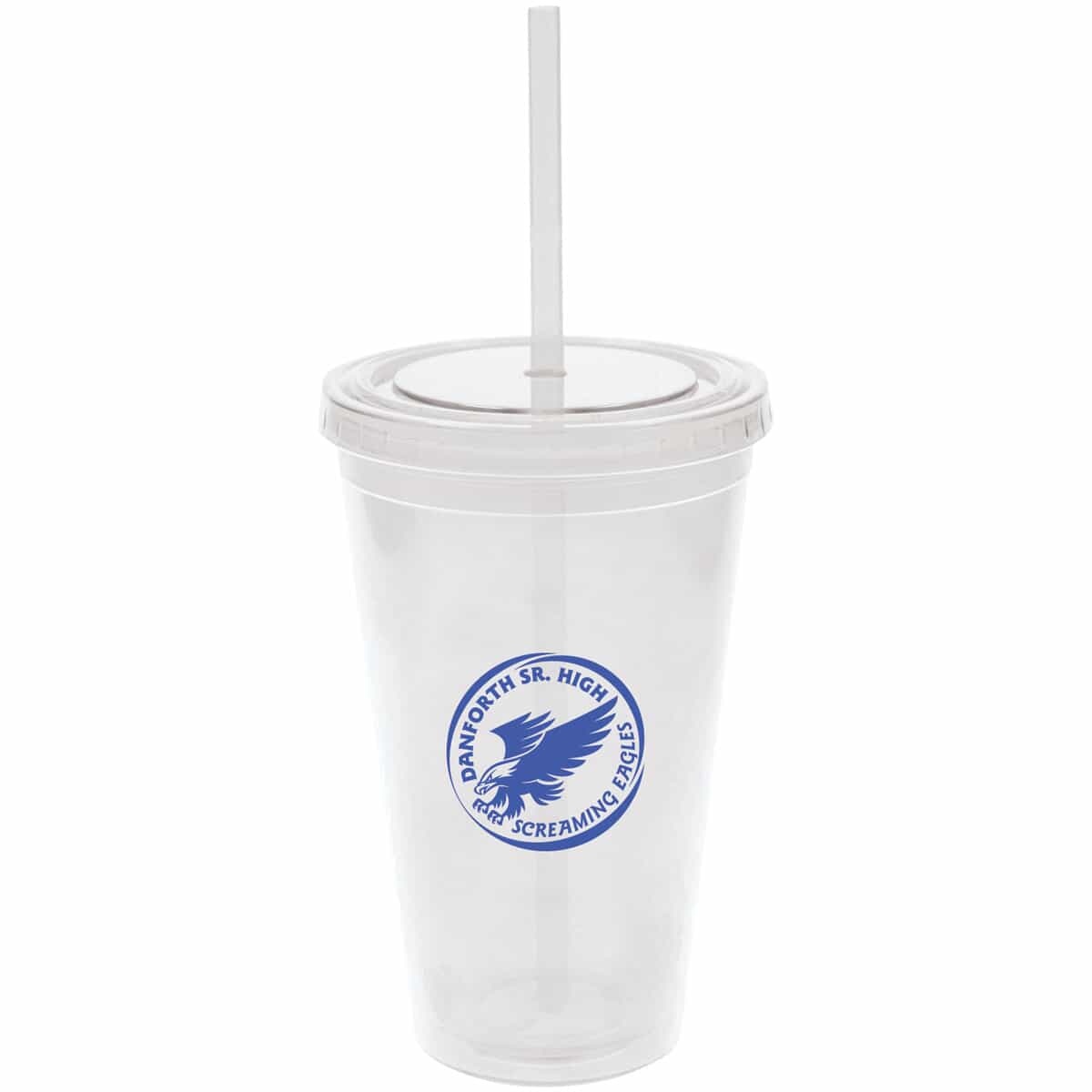 16 Oz Thirst Buster Travel Cups with Lids and Straws | Crestline