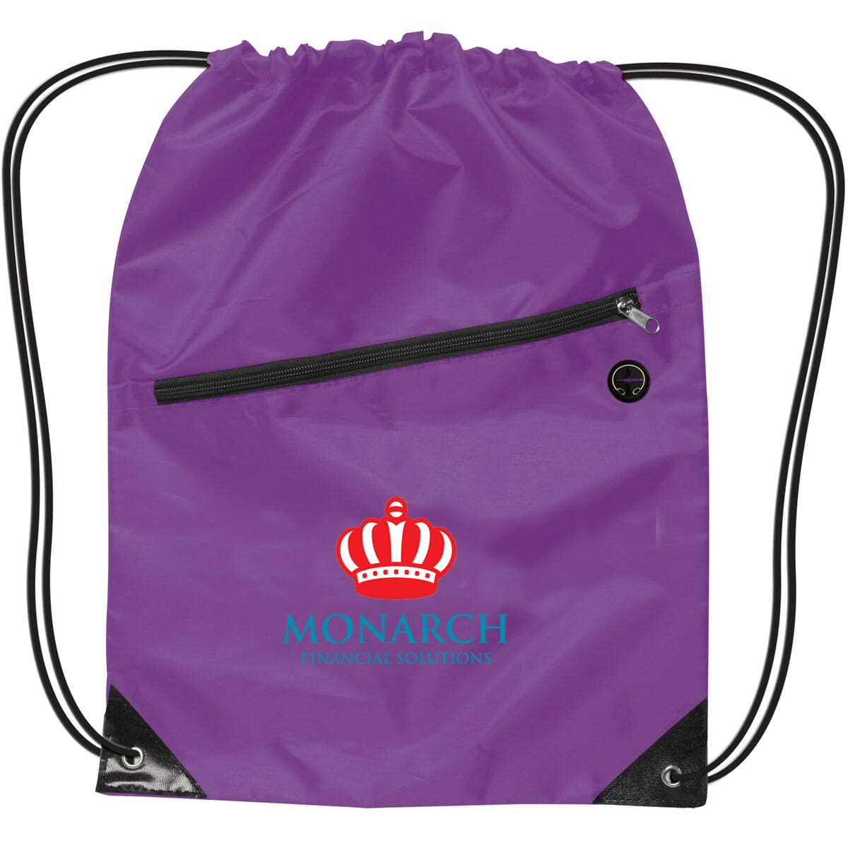 Drawstring Backpack with Zipper - Promotional Giveaway | Crestline