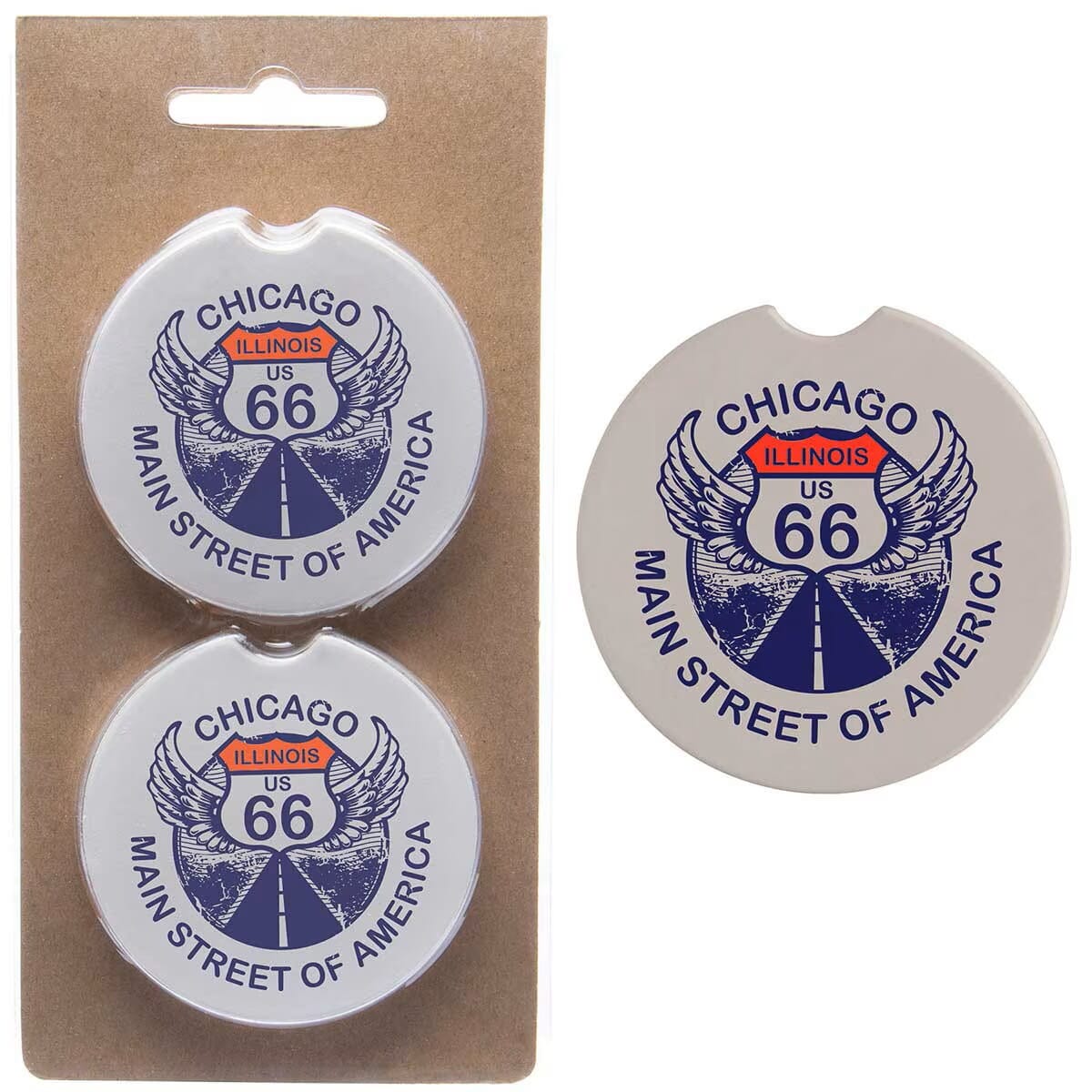 Absorbent Stone Car Coaster Set | Promotional Coasters | Crestline