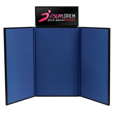 4' Tabletop Trifold Display Board With Header - Promotional | Crestline