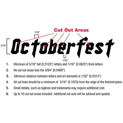 36 Sq In. Cut-Out Decal - Promotional Giveaway | Crestline