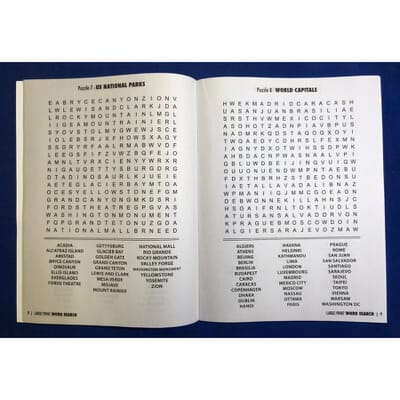 Large Print Word Search Puzzle Book- Volume 1 - Promotional Giveaway ...