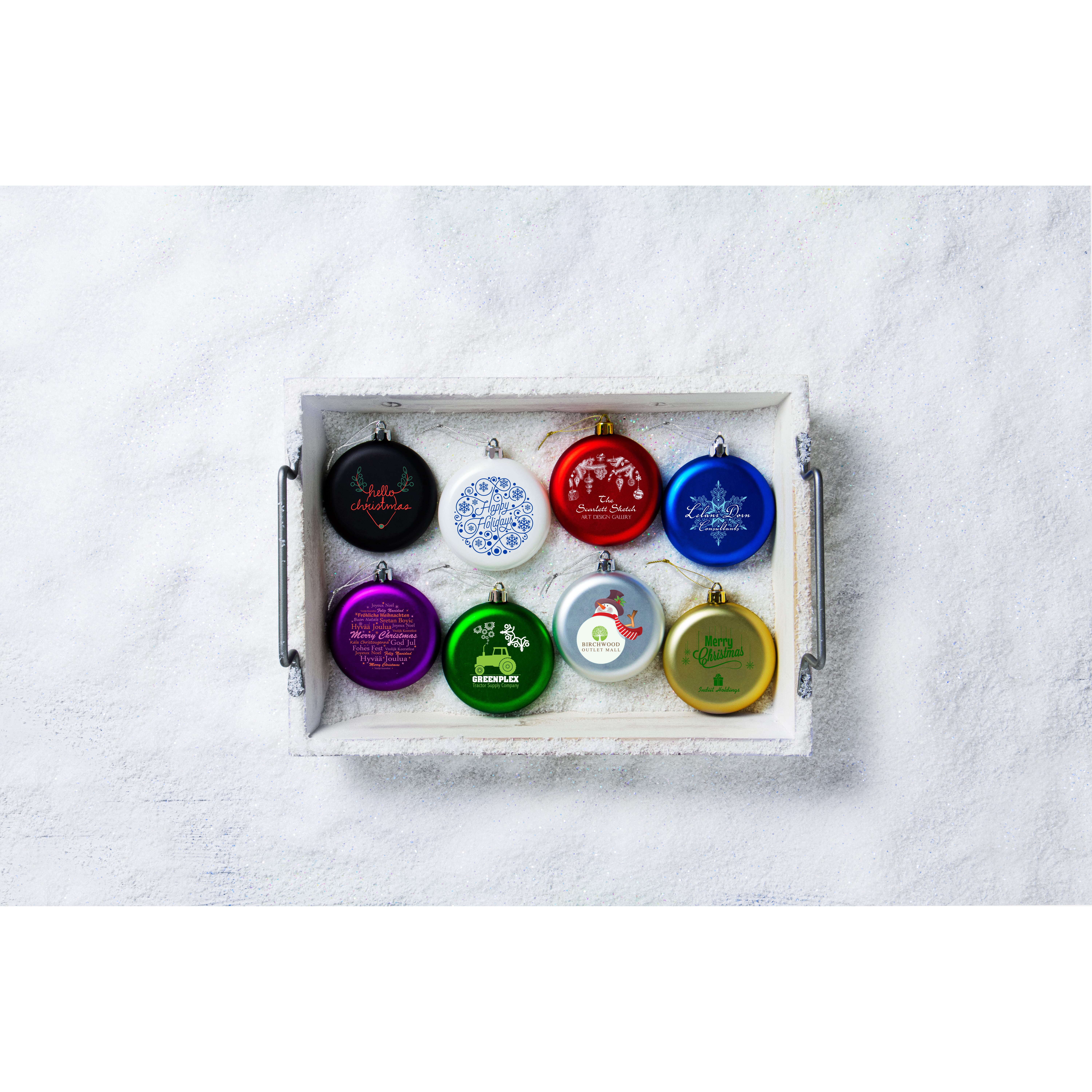 Classic Flat Round Ornament | Custom Flat Ornament | Crestline