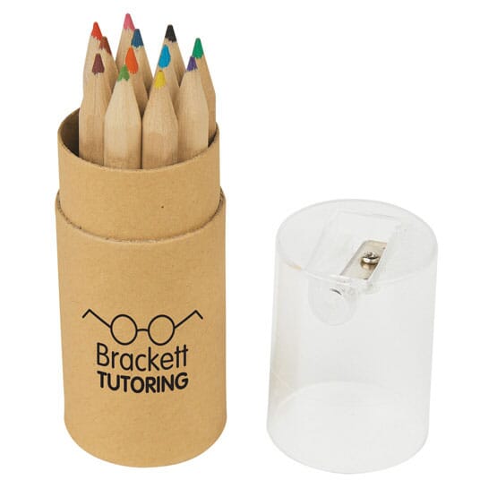 Colored Pencil Tube With Sharpener | Custom Pencil Sets | Crestline