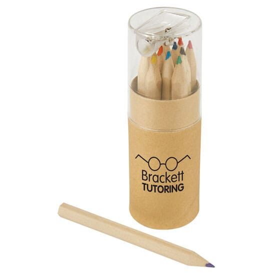 Colored Pencil Tube With Sharpener | Custom Pencil Sets | Crestline