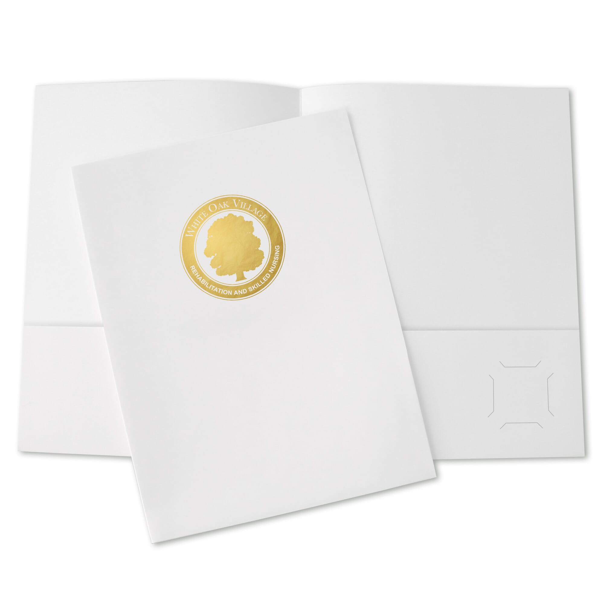 White Gloss Folder - Promotional Giveaway | Crestline