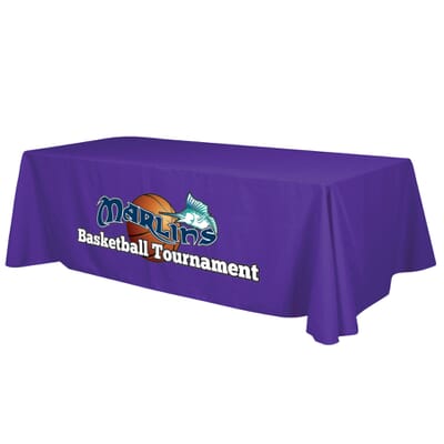 8' Standard Table Throw - Full Color Front Panel - 24hr Service ...