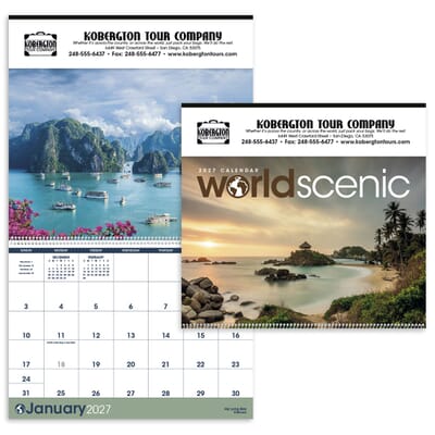 2027 World Scenic Calendar - Promotional Giveaway | Crestline