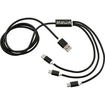 3-in-1 Braided Charging Cable - 10 ft - Promotional Giveaway | Crestline