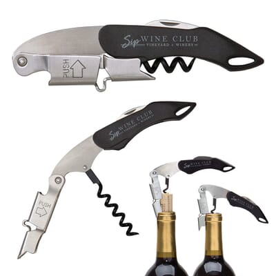 Double Hinged Wine Key Corkscrew - Custom Wine Openers | Crestline