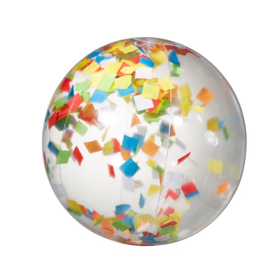 16" Confetti Filled Round Clear Beach Ball - Promotional Giveaway ...