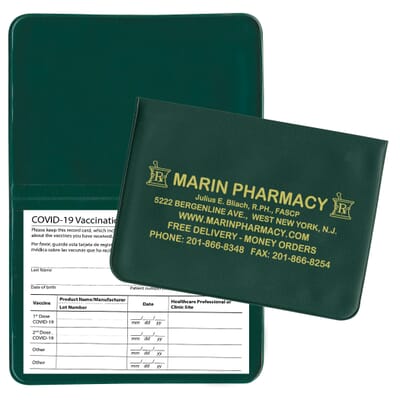 Card Case with 2 Clear Pockets - 4 1/2" x 3 1/8" - Imprinted Giveaway ...