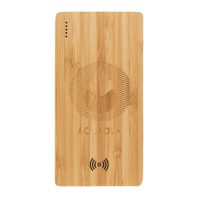 Custom 5000 mAh Plank Bamboo Wireless Power Bank | Crestline