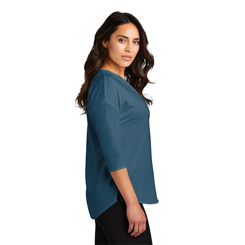 Ladies' Port Authority® Concept 3/4-Sleeve Soft Split Neck Top ...