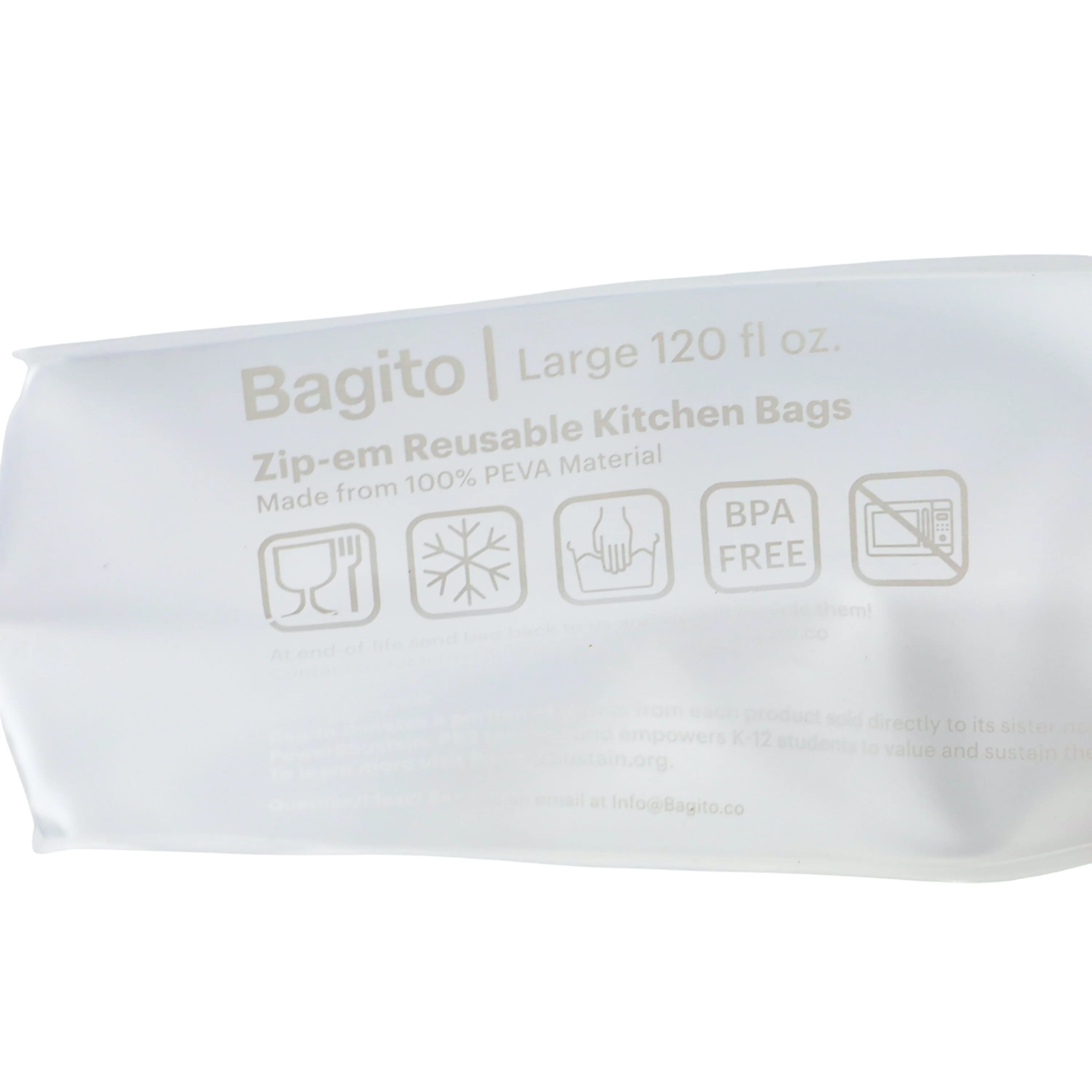Bagito Zip-Em Reusable Storage Bags - Large - Promotional Giveaway ...