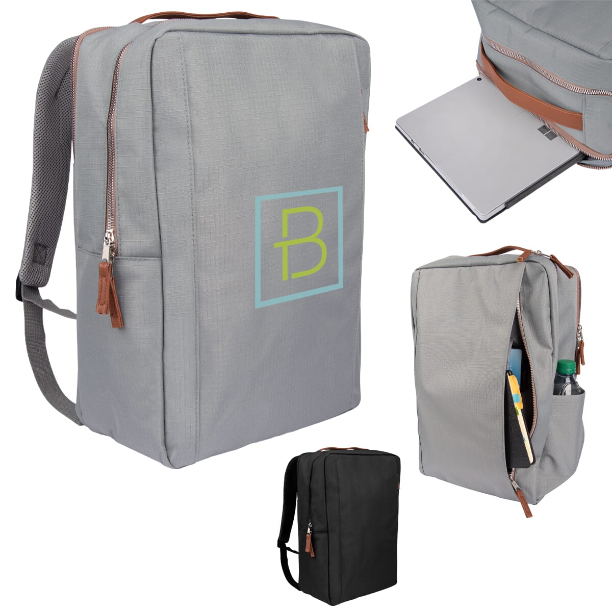 Corporate Structure Laptop Backpack - Promotional Giveaway | Crestline