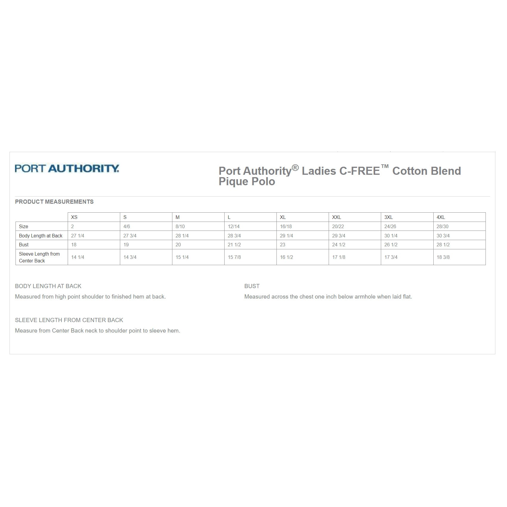Ladies' Port Authority® C-FREE ™ Cotton Blend Pique Polo - Promotional ...