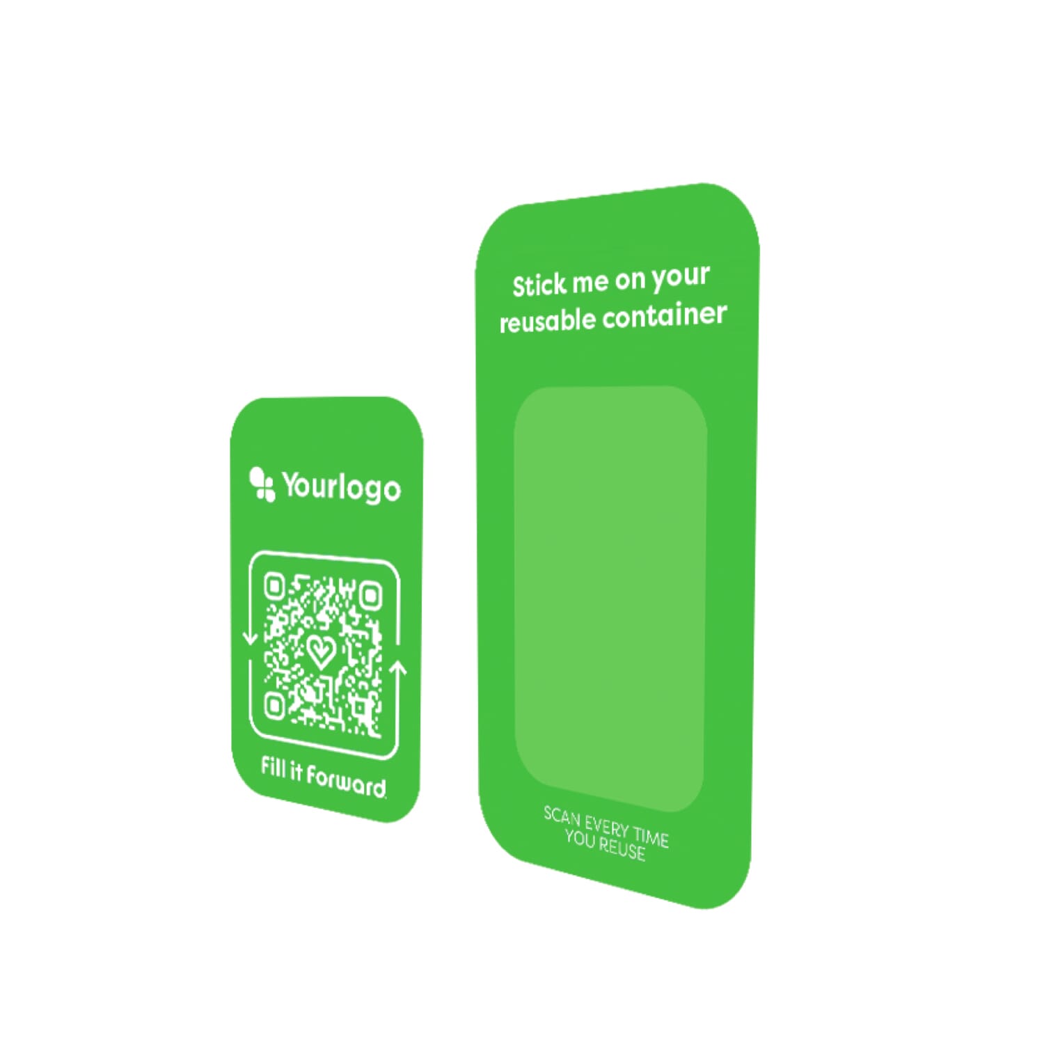 Custom Fill It Forward Container Tag Sticker | Crestline