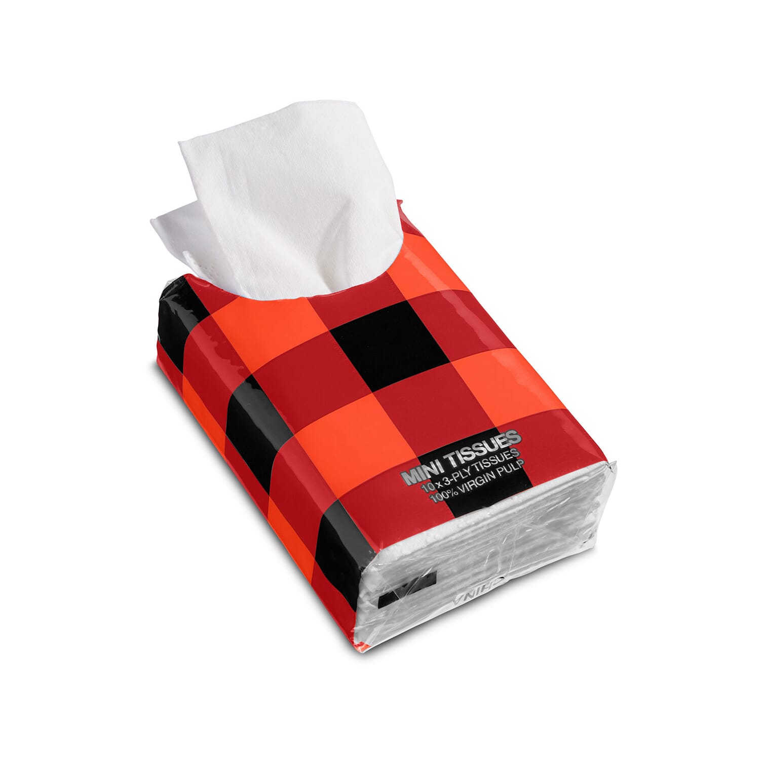 Mini Tissue Packet - Buffalo Plaid - Promotional Giveaway | Crestline