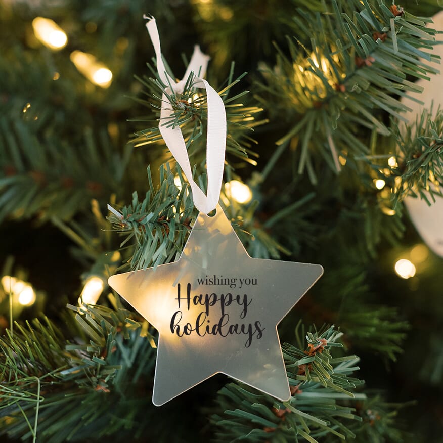 Acrylic Star Ornament | Custom Acrylic Star Ornaments | Crestline