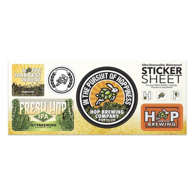 Removable Waterproof Sticker Sheet - Small 3 3/4" x 9" - Promotional ...