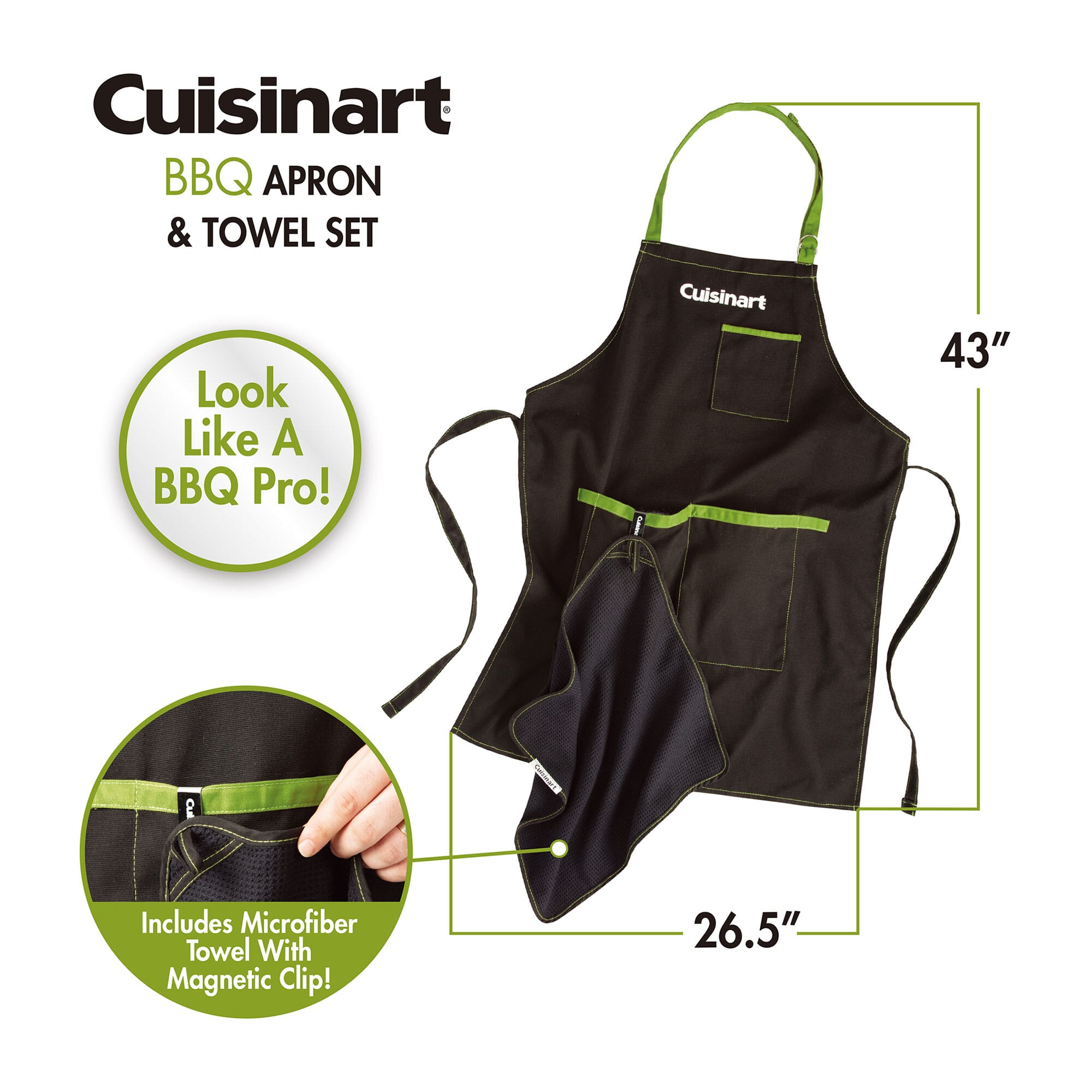 Cuisinart® BBQ Grill Chef Apron & Towel Set - Promotional | Crestline