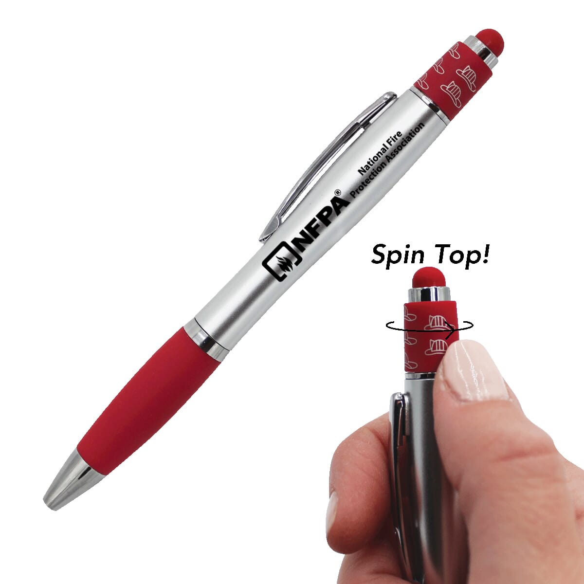 Fire Spin Top Pen/Stylus - Promotional Giveaway | Crestline