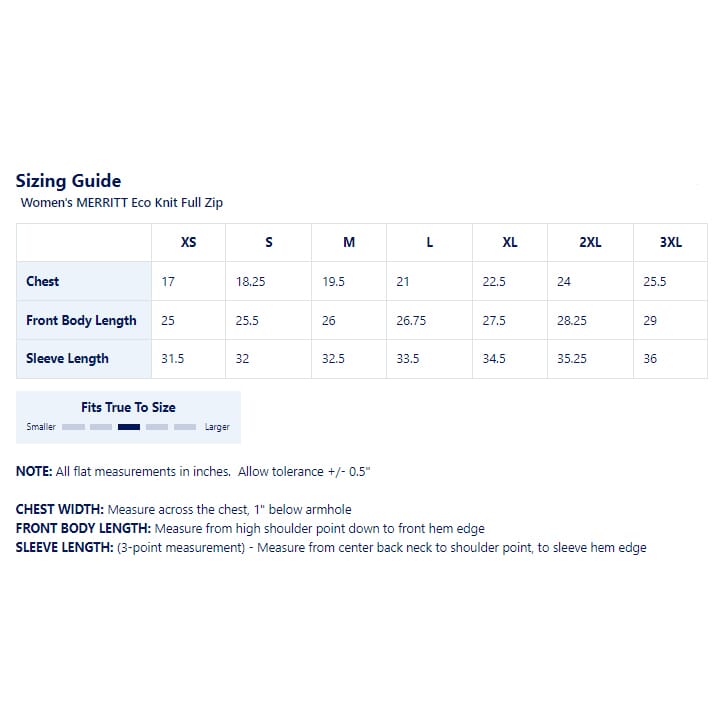 Women's Merritt Eco Knit Full Zip - Promotional | Crestline