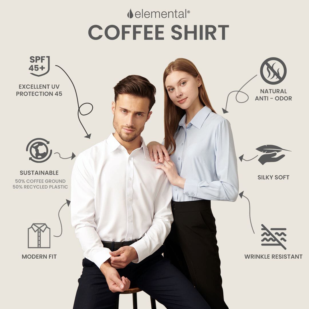 Women's Elemental Coffee Shirts - Button Down Sustainable Dress Shirts - Promotional | Crestline