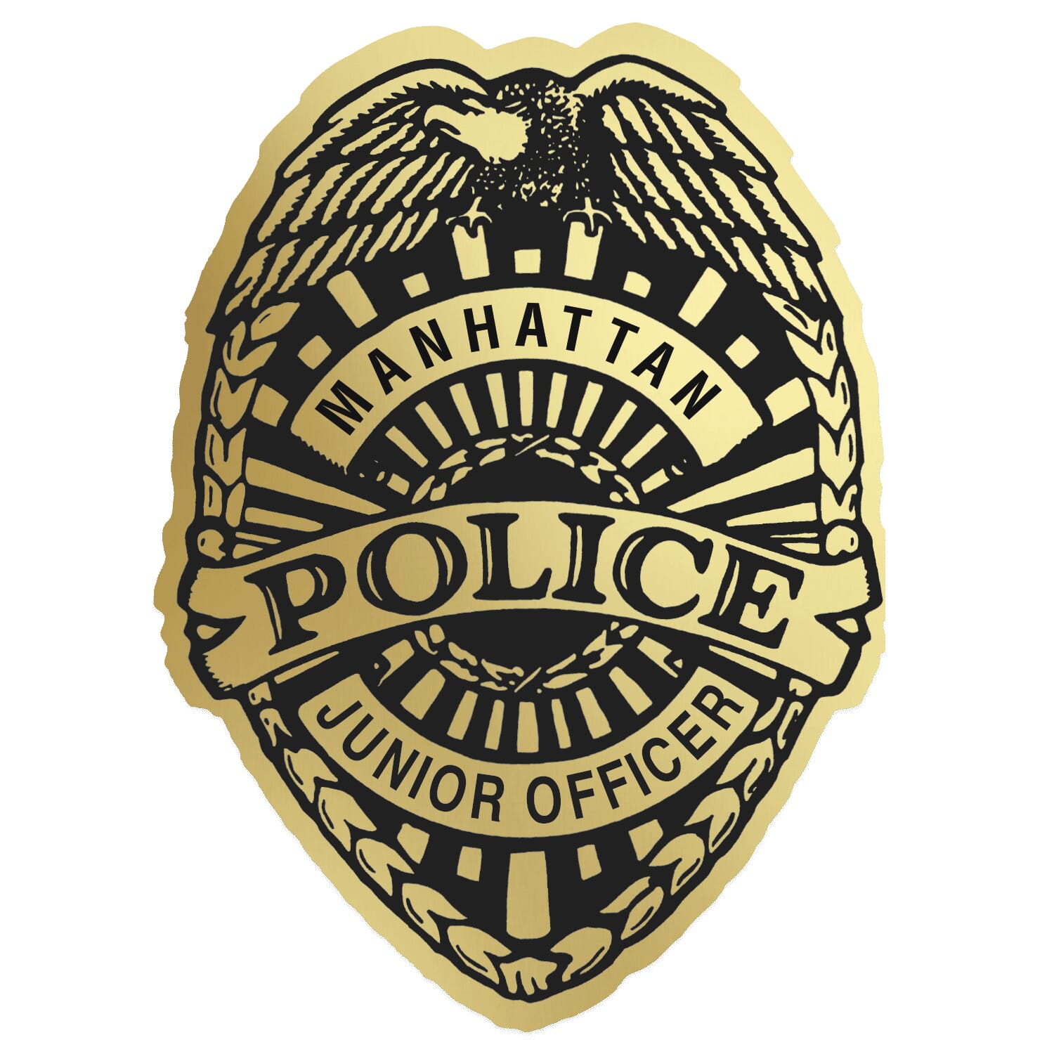 Badge Sticker on Roll- Police- 2 3/8" x 3 1/16" Foil Papers ...