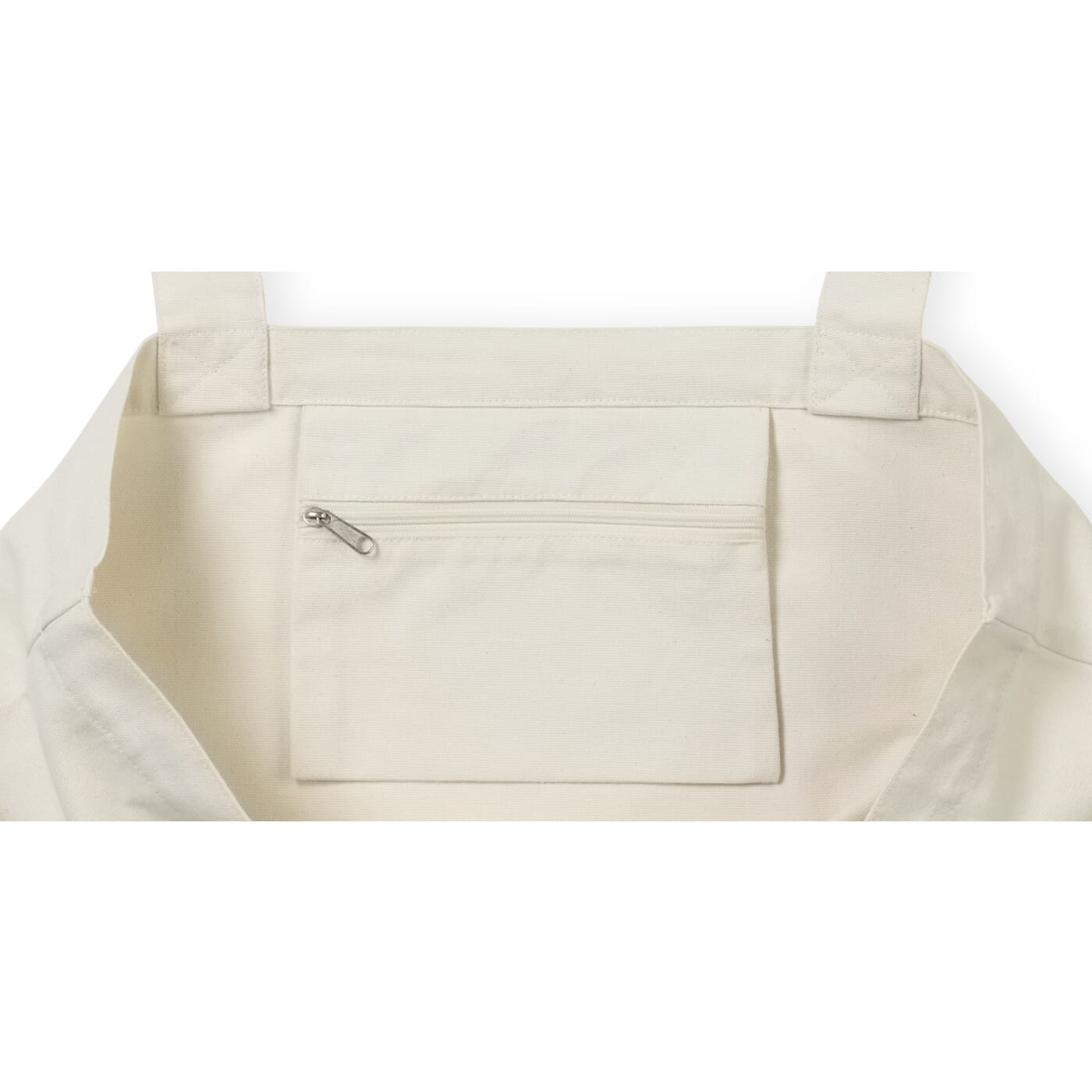 AWARE™ Recycled Cotton Shopper Tote Bag with Interior Zip Pocket ...