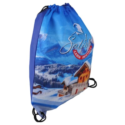 Sublimated Non-Woven Drawstring Backpack - Promotional Giveaway | Crestline