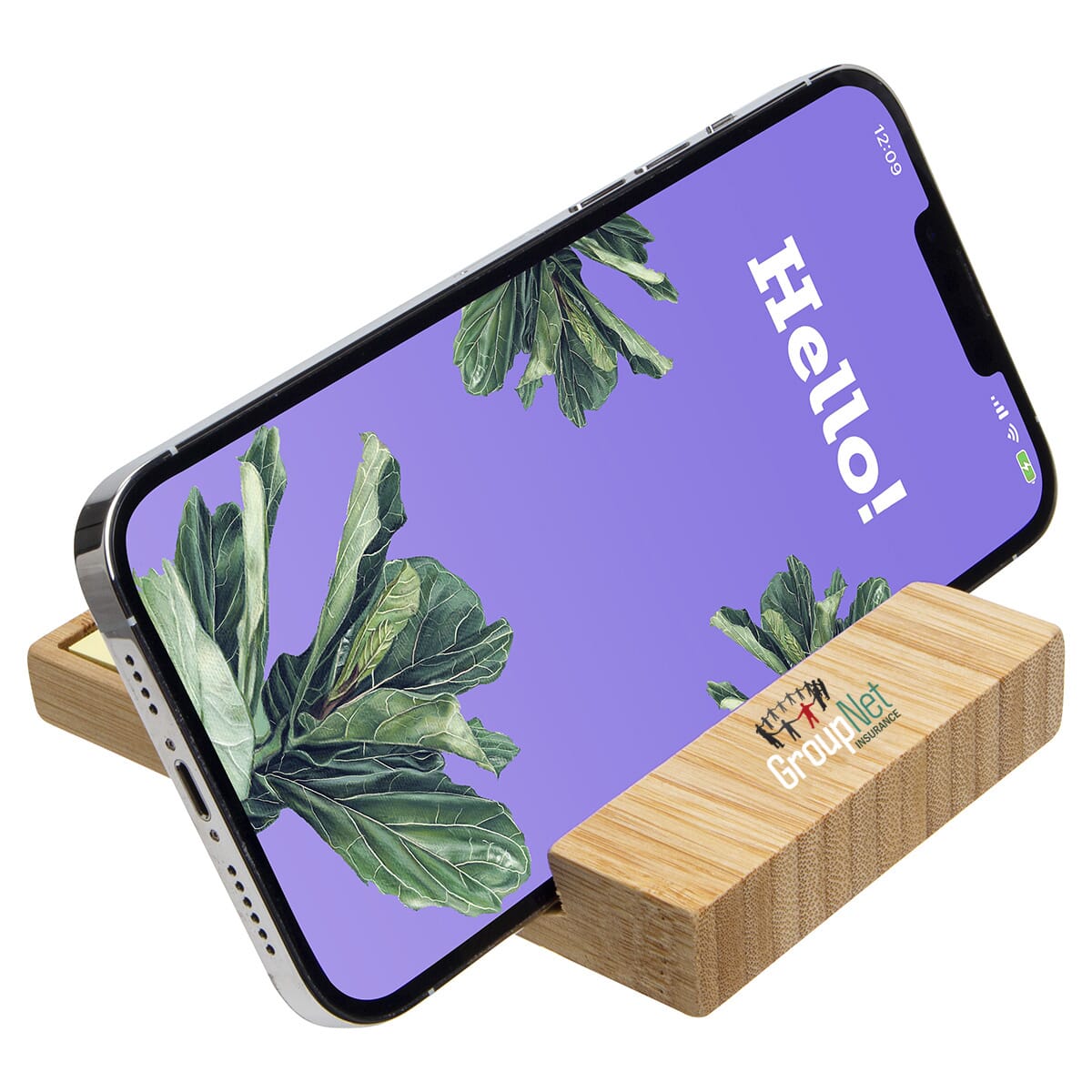 FSC® Bamboo Sticky Note Dispenser with Phone Holder - Promotional ...