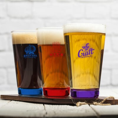 16 oz Durable Pint Glass - Custom Pint Glasses with Logo | Crestline