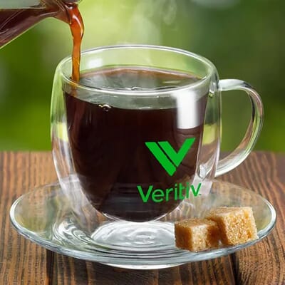 8.5 oz Double Wall Glass Mug - Glass Coffee Mugs with Logo | Crestline
