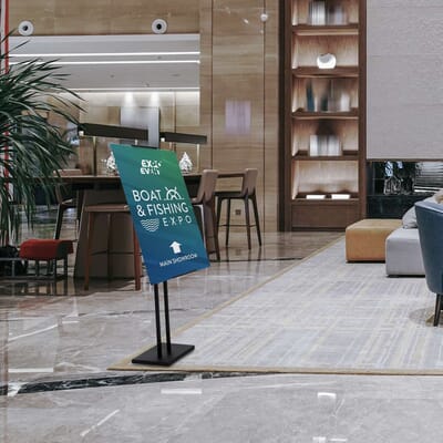 Adjustable Floor Standing Sign Holder Set - Custom Stand Sign | Crestline