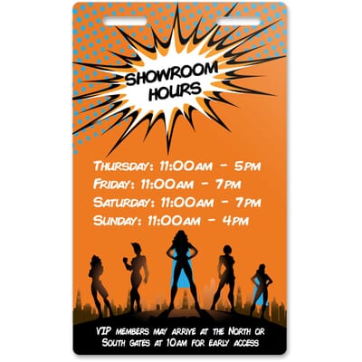 Full Color ID Badge- 3" x 5", Double Attachments - Promotional | Crestline