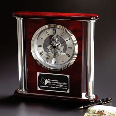 Titan Clock – Engraved Brushed Metal Custom Business Award & Gift ...