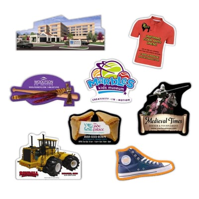 7 sq Custom Corners Flat Flexible Magnet: Custom Shape Full Color ...